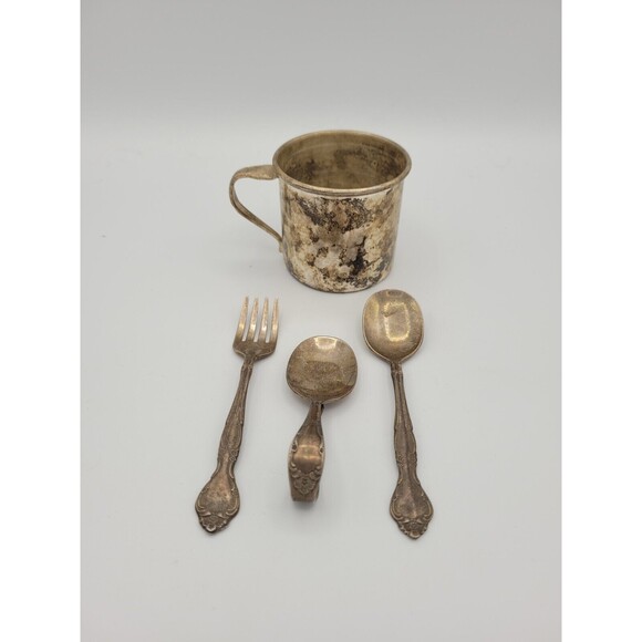 Oneida | Dining | Vintage O L Oneida Baby Childs Cup With Childrens ...